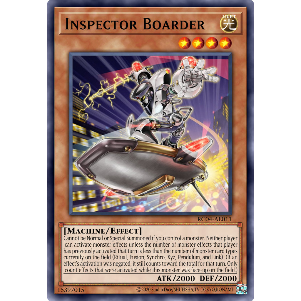 [Mengyou Card] Yu-Gi-Oh RC04-AE011 (UR/CR/UTR/SER/ESR/QCSER) Inspector Boarder (Surfing ...