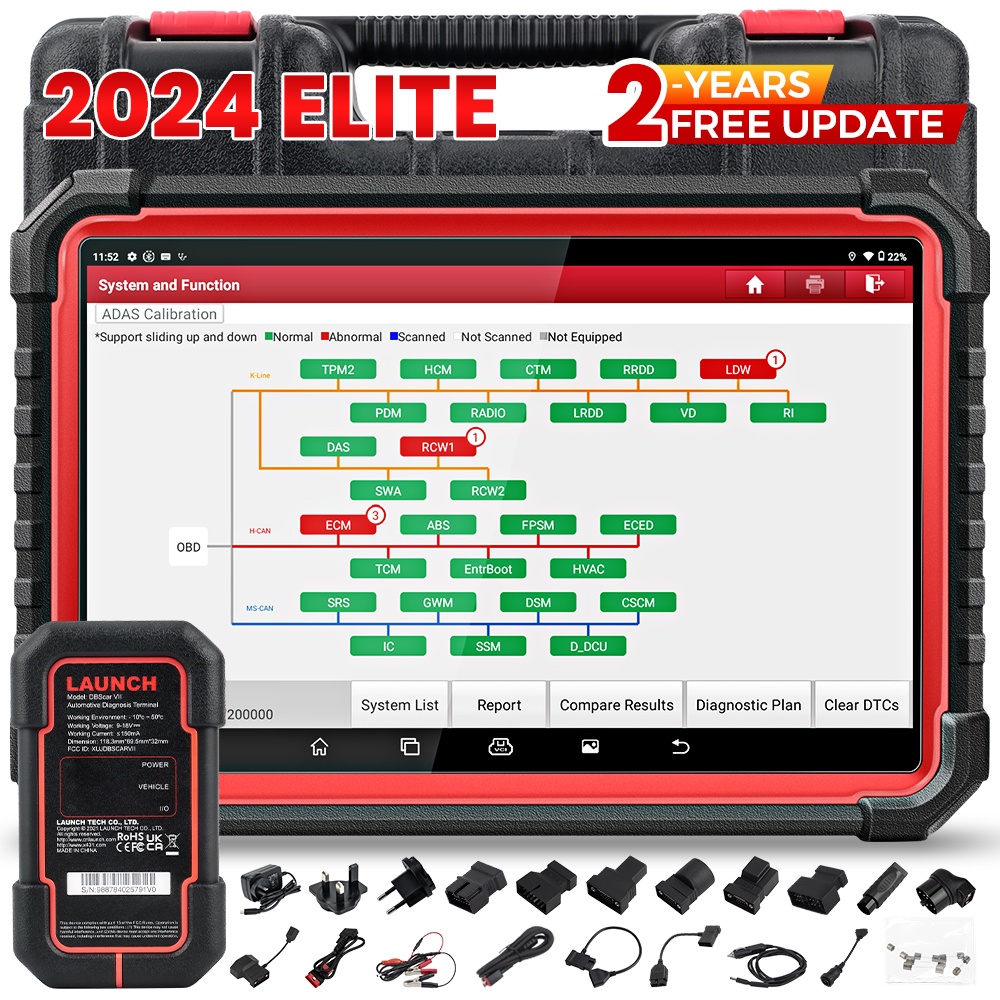 LAUNCH X431 PRO3S+ V5.0 Full Systems Car OBD2 Scanner ECU Coding Active ...