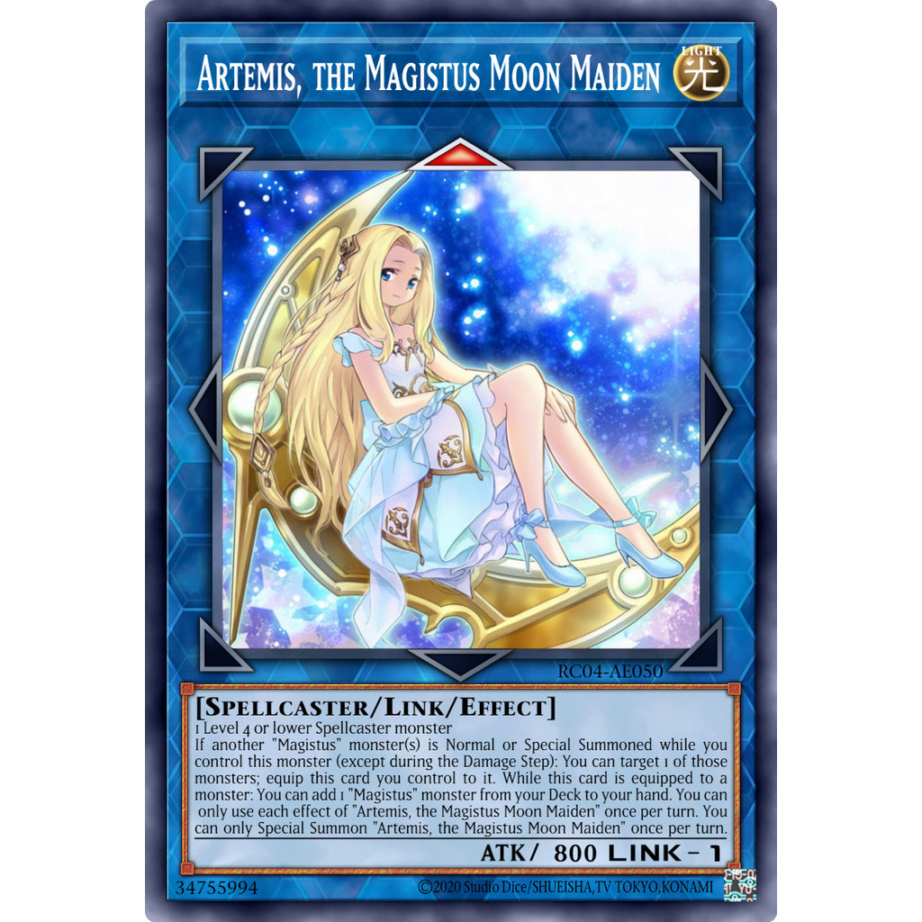 [Mengyo Card] Yu-Gi-Oh RC04-AE050 Artemis, the Magistus Moon Maiden ...