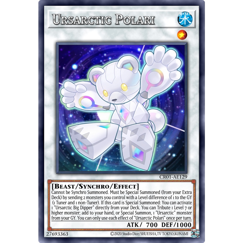 [Mengyou Card] Yu-Gi-Oh CR01-AE129 (R) Ursarctic Polari (Polar Bear ...