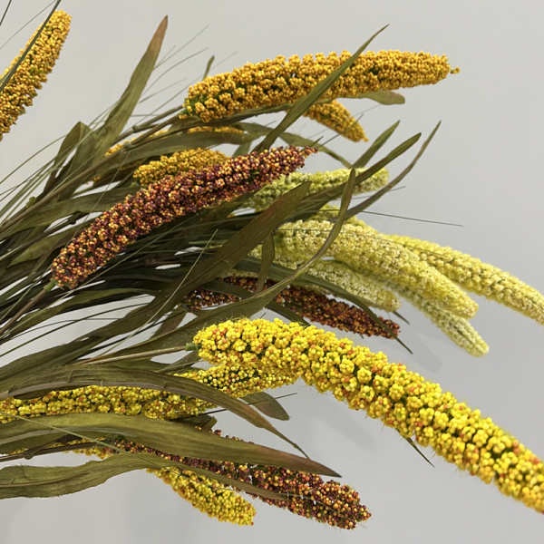 ⭐ artificial flowers in stock wheat ears Simulated grain ,cat tails ...