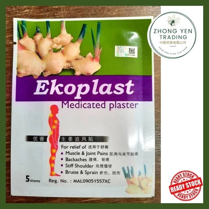Ekoplast Ginger Medical Plaster /Plaster Halia (5 sheet) | Shopee ...