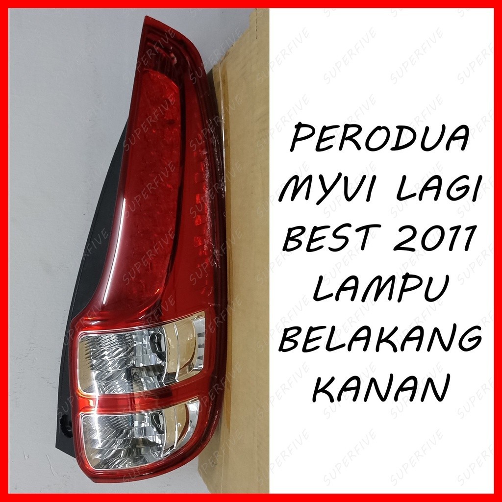 Perodua MYVI Again BEST (2011-2016) TAIL LAMP/Rear LAMP * RED ...