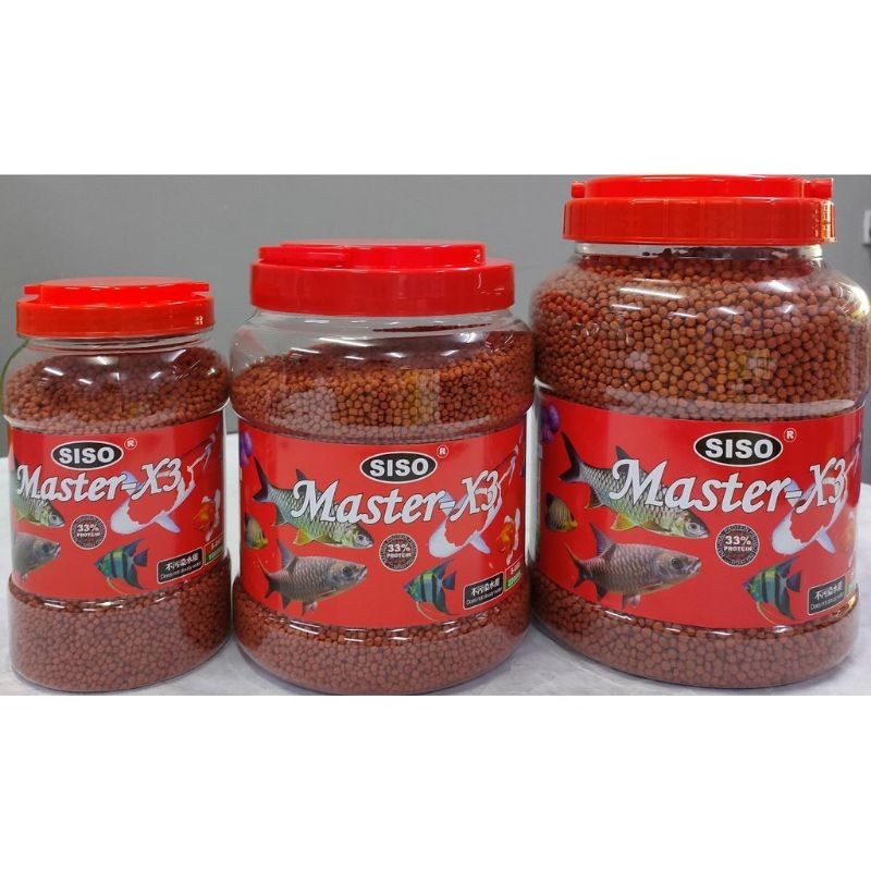Siso Master-X3 (33% Proteins) for kelah, red parrot, cichlids, gold ...