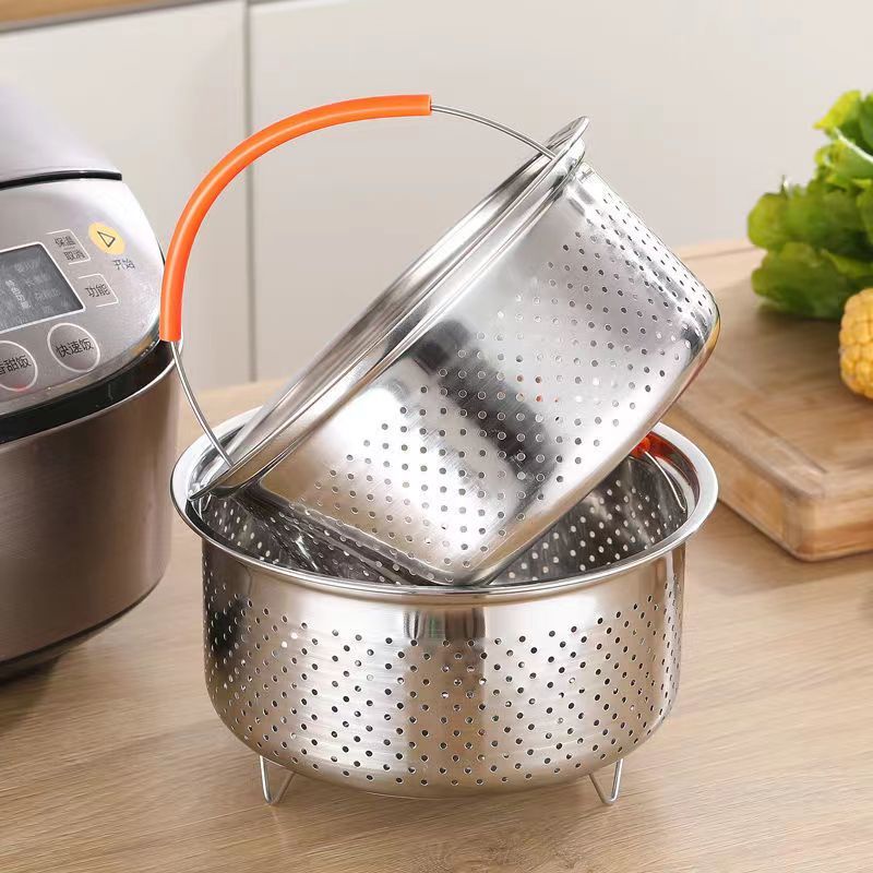 304 Stainless Steel Thickened Low Sugar Steamer Steaming Basket Rice ...