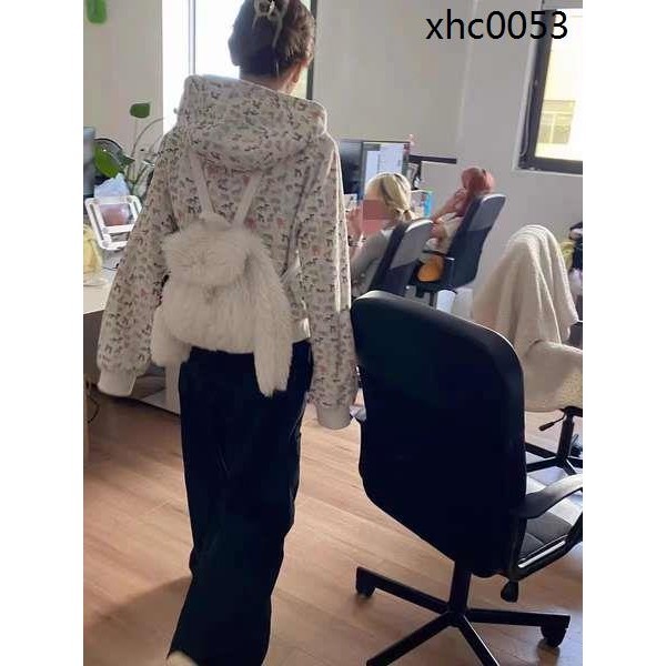 Niche Design Furry Snow Monster Little White Rabbit Backpack 2024 ...