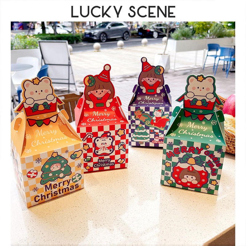 New Year Cartoon Box Packaging Christmas Eve Creative Peace Fruit New ...