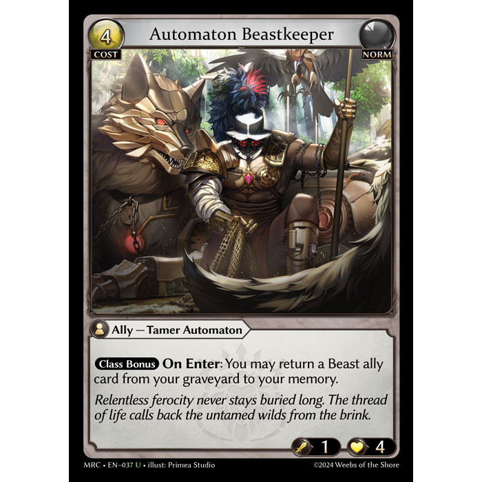 Automaton Beastkeeper MRC - 37 - U Ally — Tamer Automaton [GATCG ...