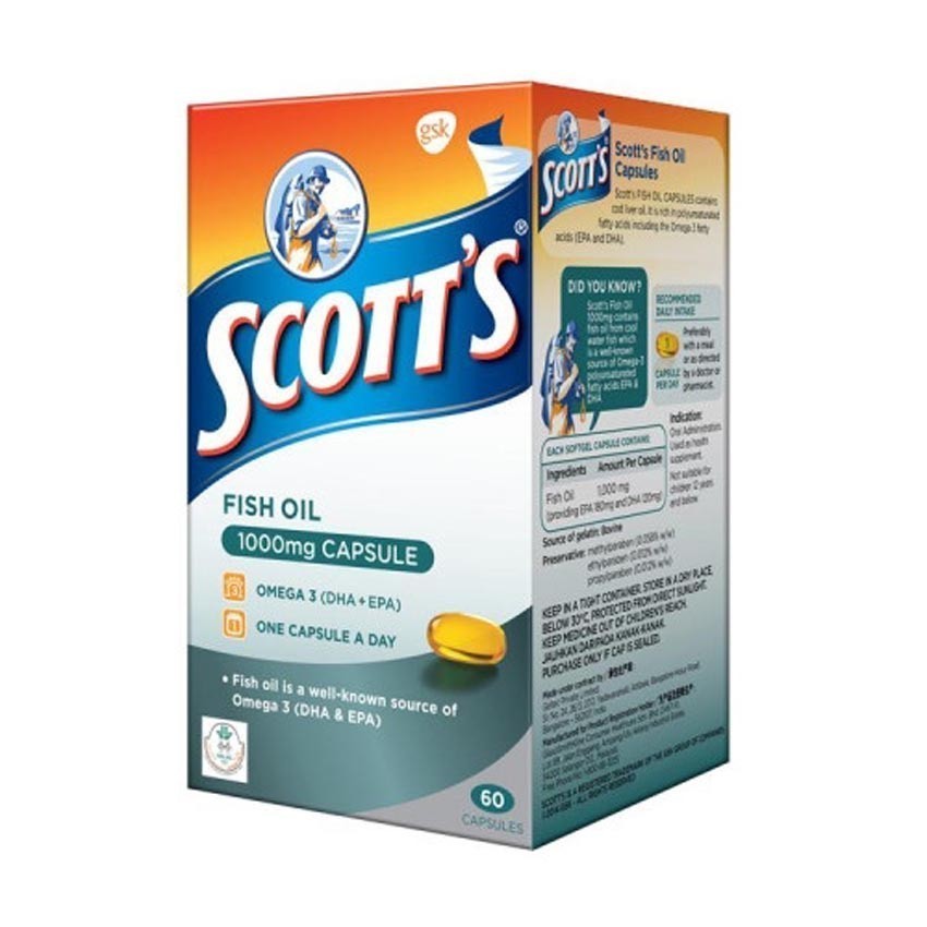 Scotts Fish Oil (1000mg x 60\'s) | Shopee Philippines