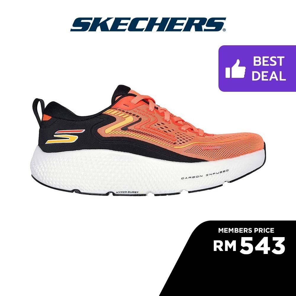 Skechers Men GOrun Max Road 6 Running Shoes - 246078-RDBK Kasut Sneaker ...