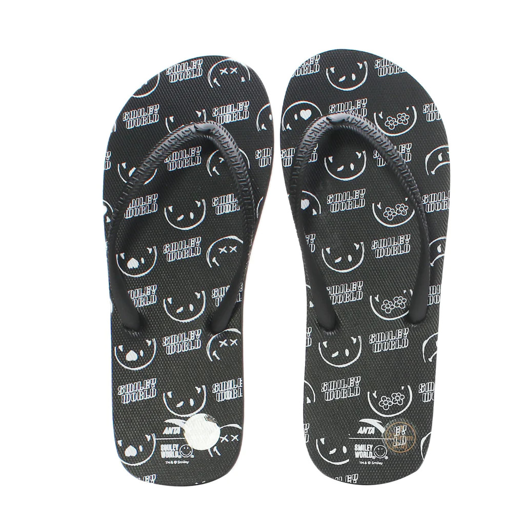 ANTA Women IP-Smiley Slippers 822338512-2 - Black (Kasut Selipar ...