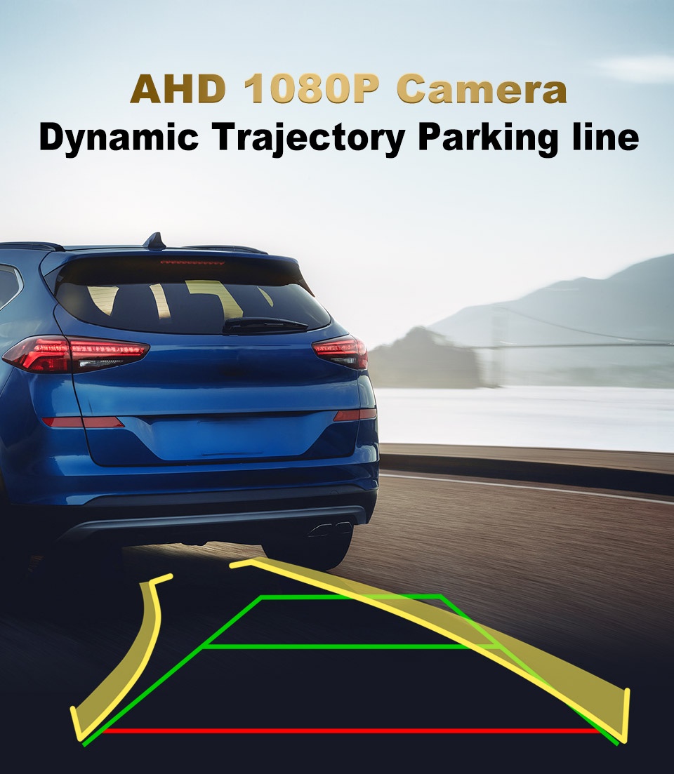 Smartour AHD 1080P Vehicle Dynamic Trajectory Parking Line Car Rear ...
