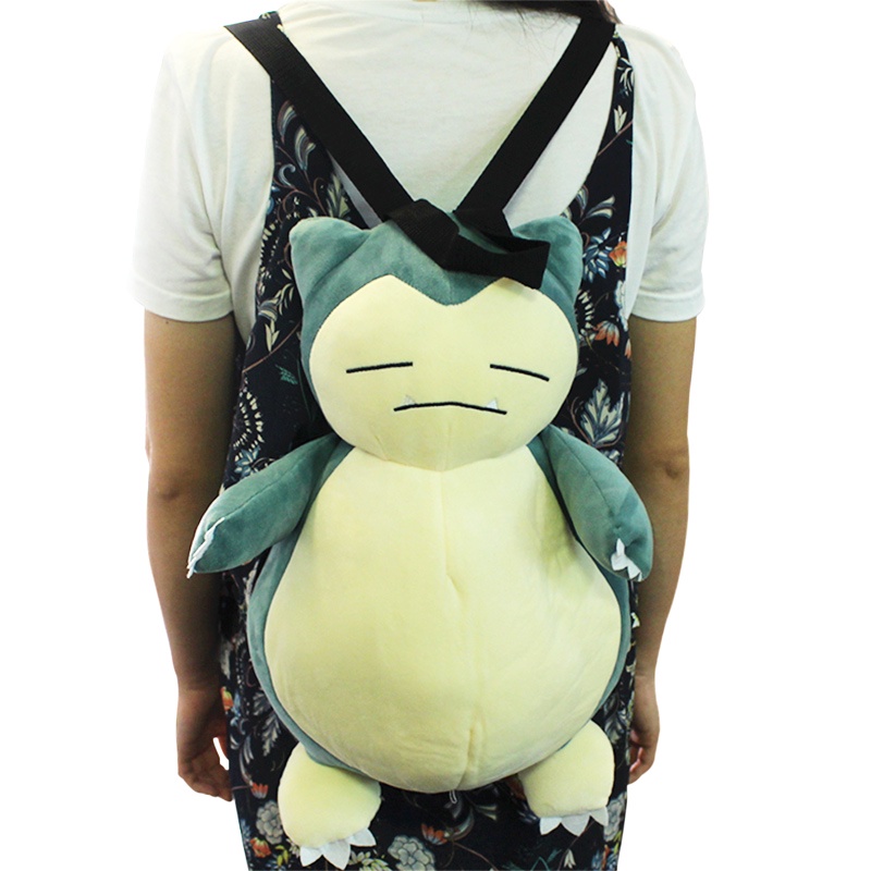 45cm Anime Pokemon Snorlax Kawaii Plush Backpack Cosplay Cartoon Multi ...