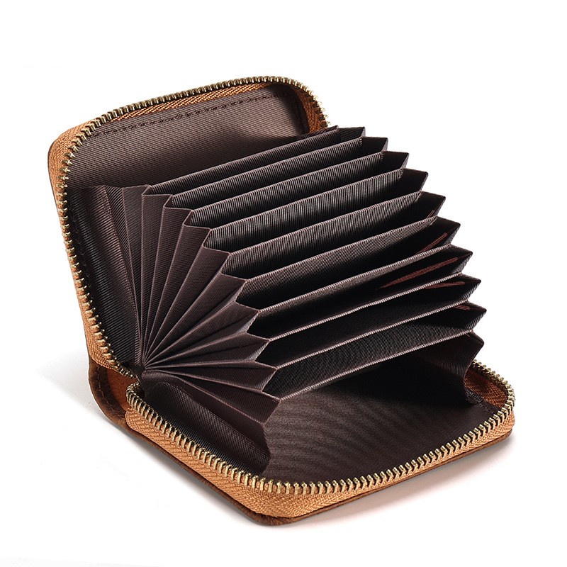 GENODERN RFID Card Holders for Men Real Leather Bank Card Holder Short ...