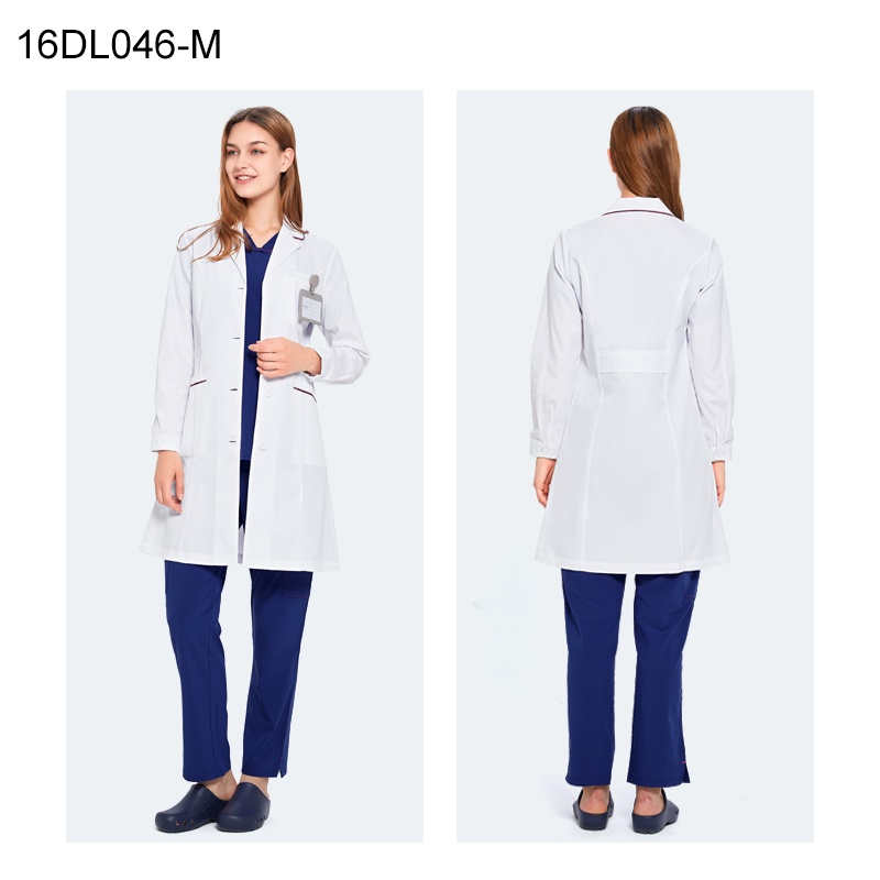 ANNO Long Sleeve Lab Uniforms With Spandex Elastic Work Out Smock Wear ...