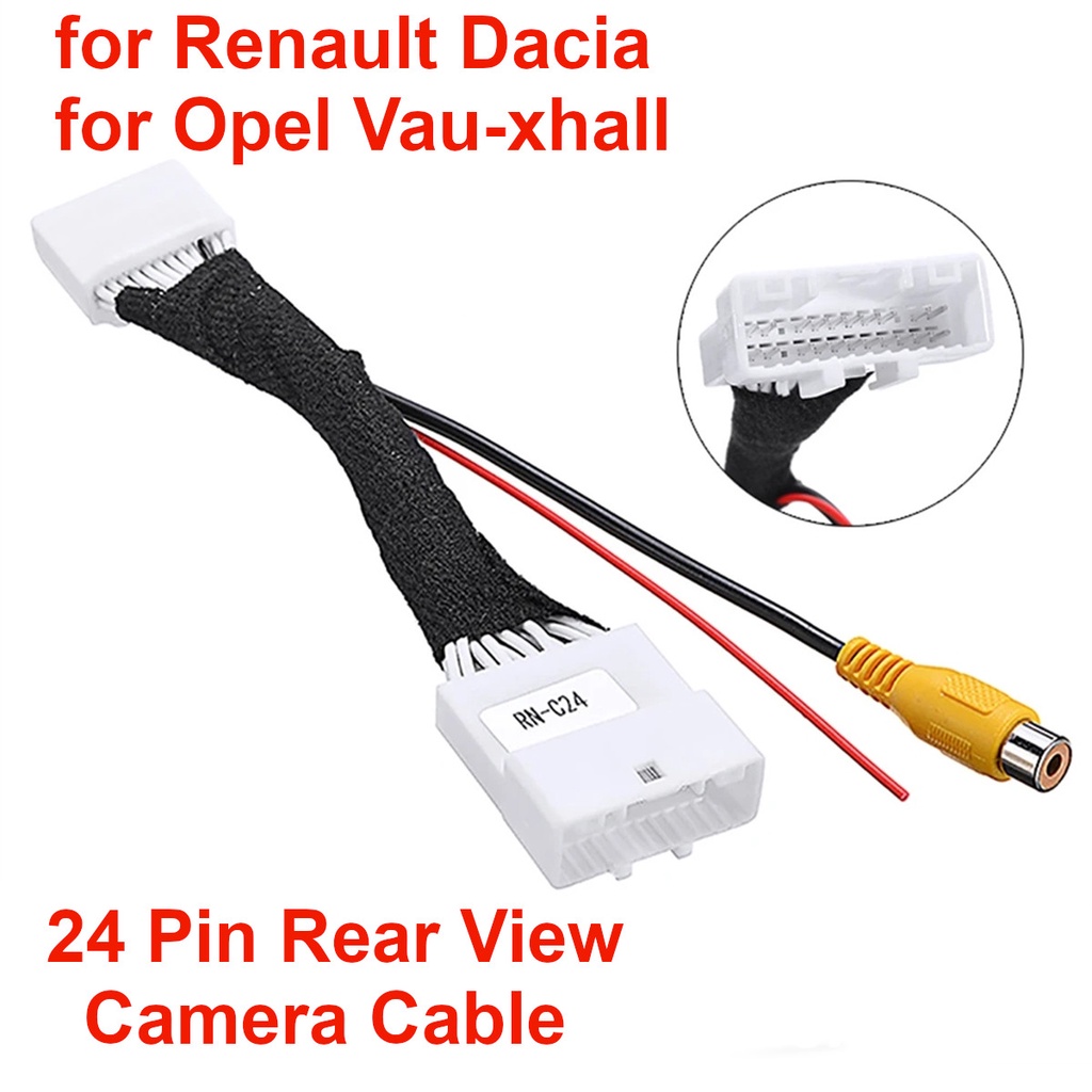 Car Rear View Parking Camera 24-pin Original Video RCA Cable Adapter ...