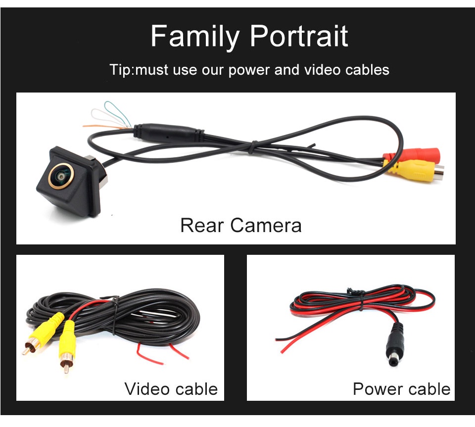 Smartour CVBS/AHD 1080P Night Vision 180 Degree Fisheye Lens Car ...