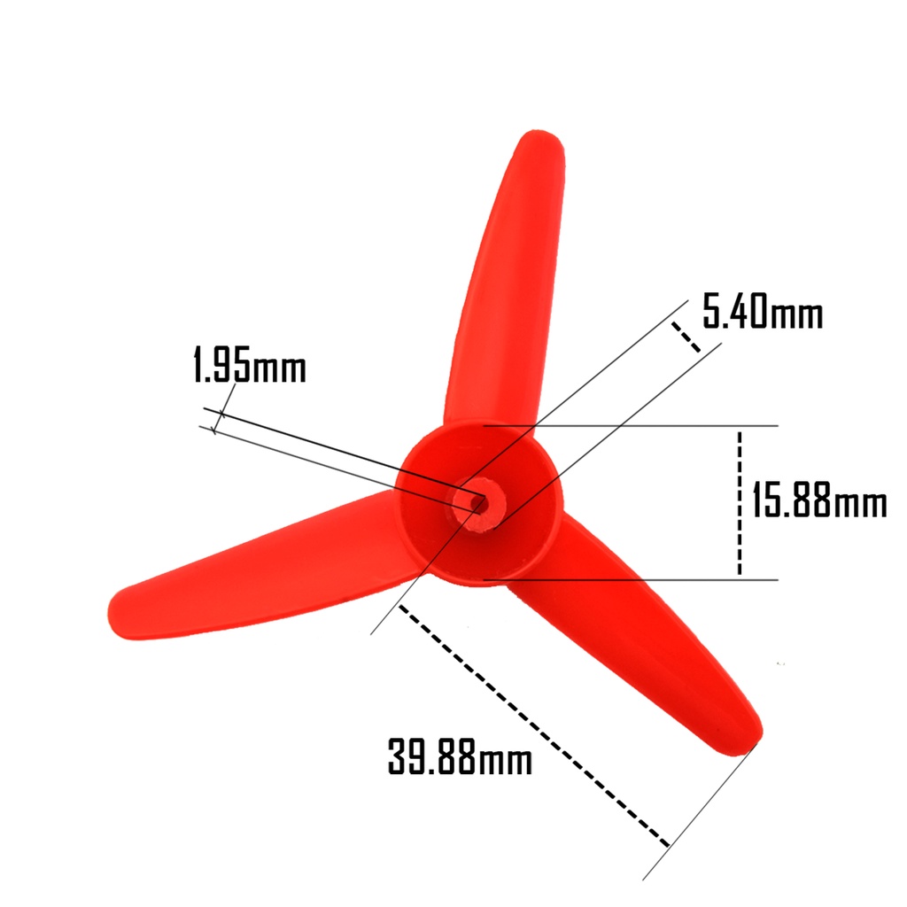 2pcs Plastic Aeroplane Propeller Fan 80mm with 3 Vanes for 2mm Motor ...