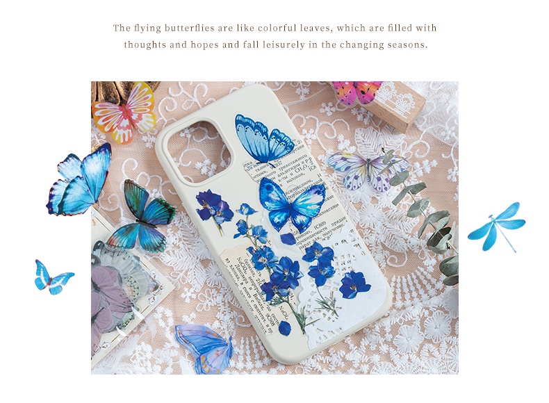 ENWEI 40 Pcs [Variety Butterfly Series] Vintage Journal Stickers ...