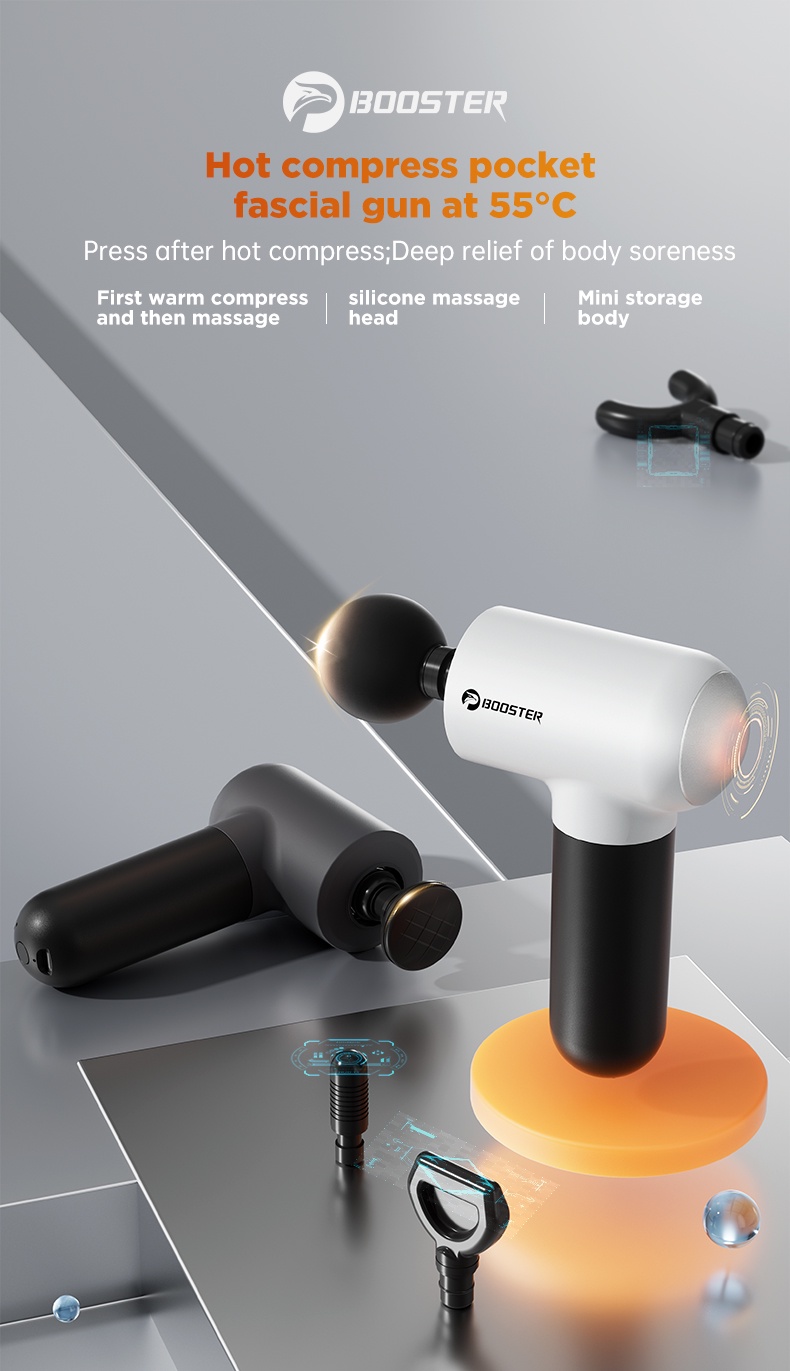 Booster MINI V3 Massage Gun 55°C Hot Compress Fasical Gun Muscle Pain ...