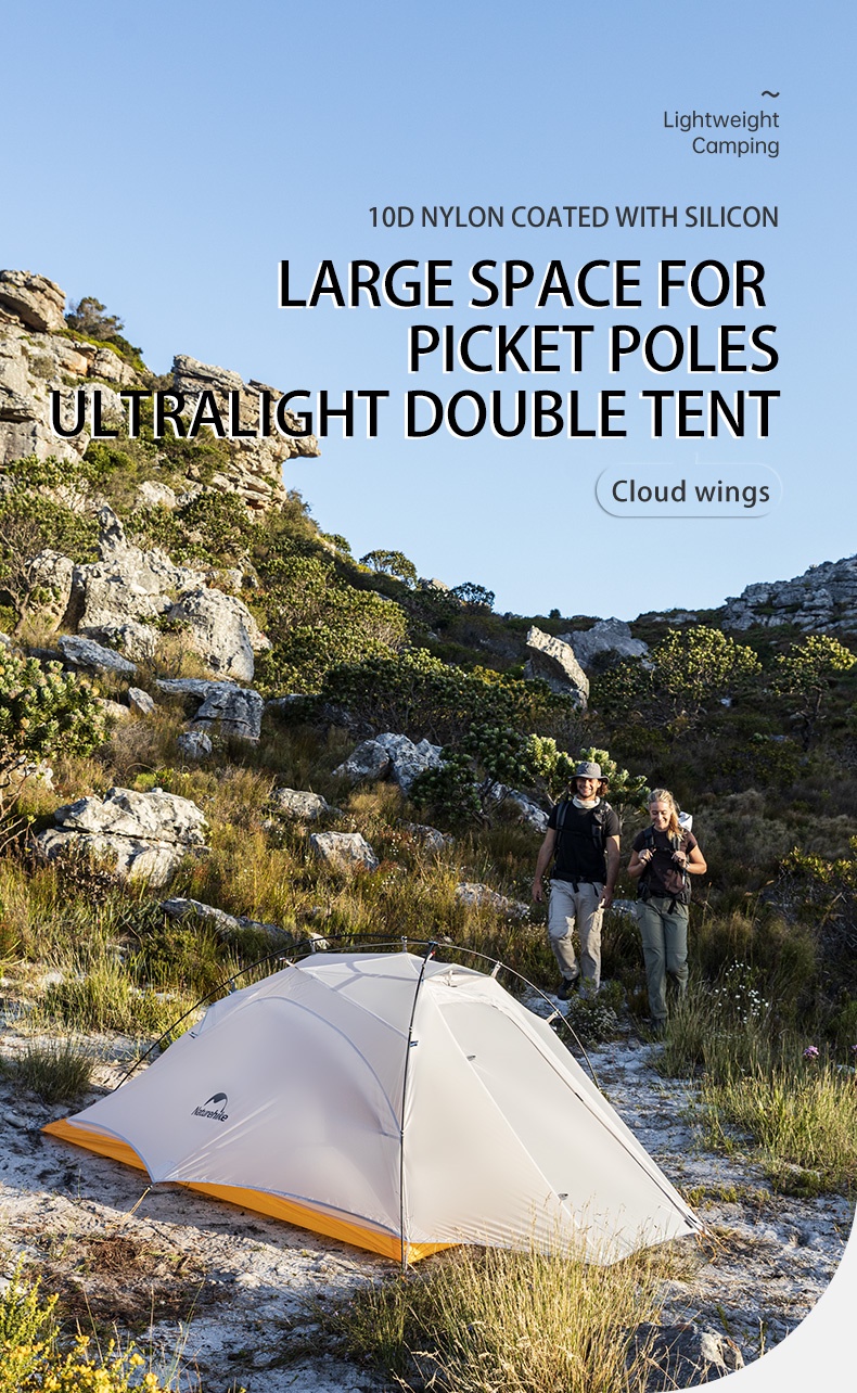 Naturehike Cloud wings-2 10D ultra-light double tent outdoor hiking ...
