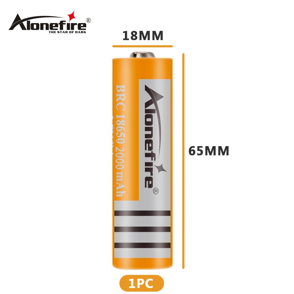 Alonefire Original Rechargeable Battery 18650 Lithium 3.7V 2000MAH Mini ...
