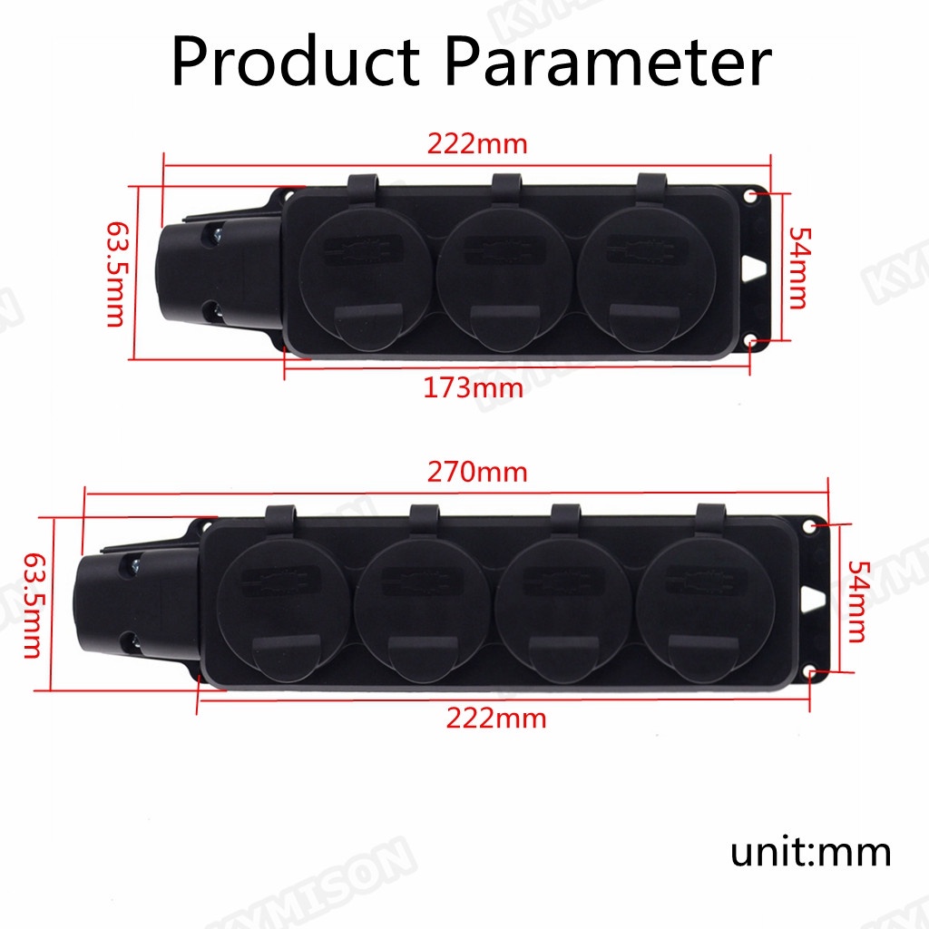 EU German 4 Ways/3 Ways/2 Ways/1 Ways Outdoor Waterproof Outlet Rain ...