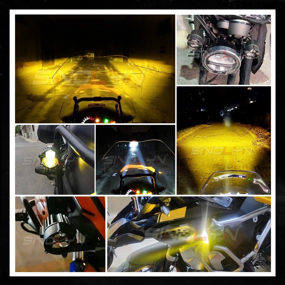 3" Dual Color LED Work Light Bar 140W Super Bright Spot Flood Combo ...