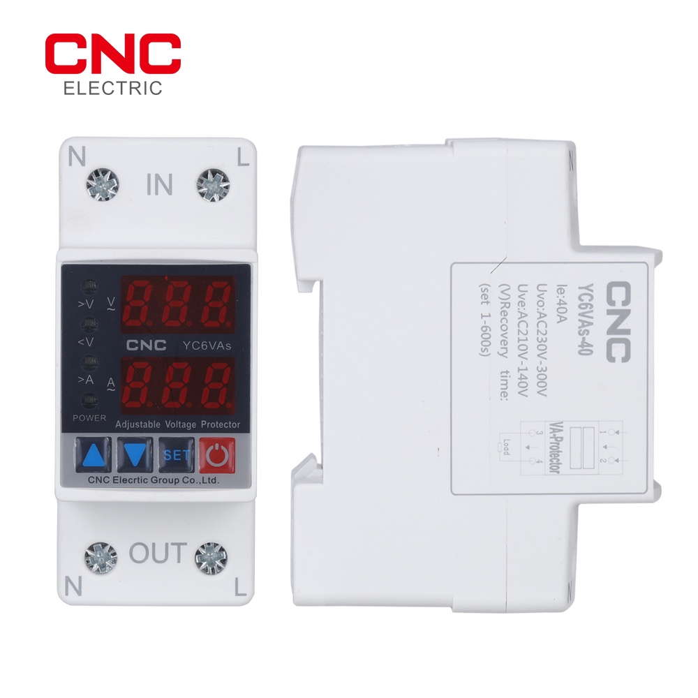 Dual Display 40A 63A Din Rail Adjustable digital Over Under Voltage ...