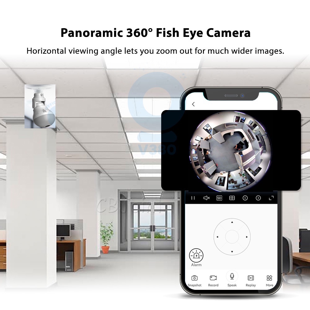 V380 Pro CCTV Wireless CCTV 5MP Bulb CCTV WIFI CCTV Fish eye Camera ...