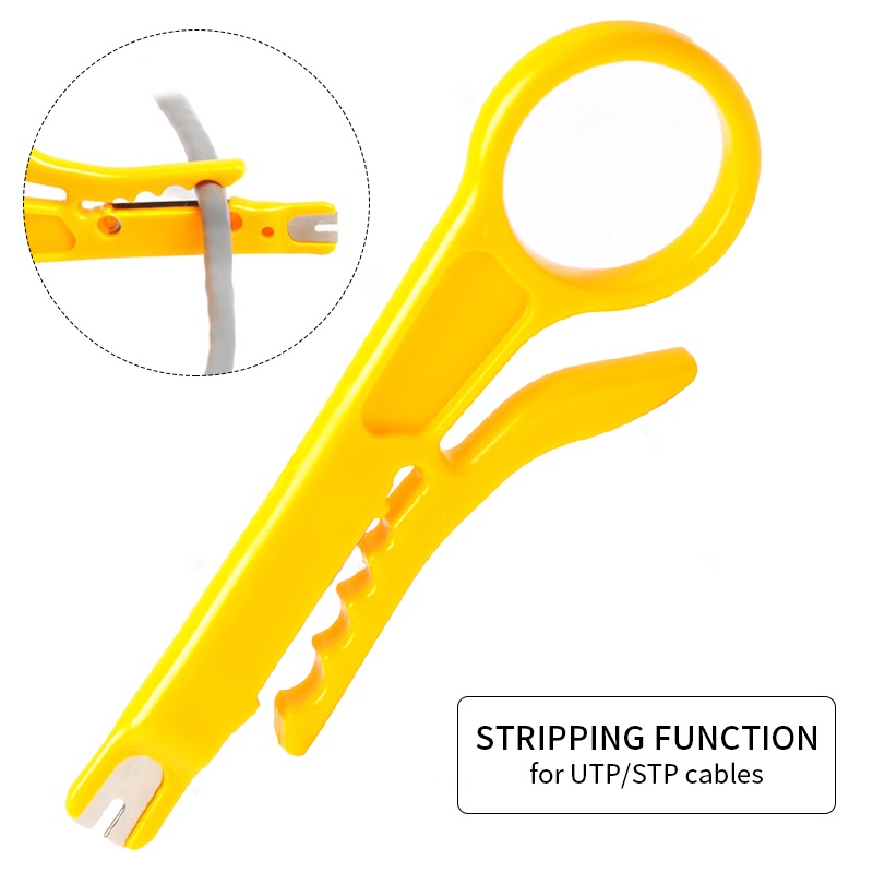 AMPCOM 3PCS Mini Portable Wire Stripper Cutter Impact Punch Down Tool ...