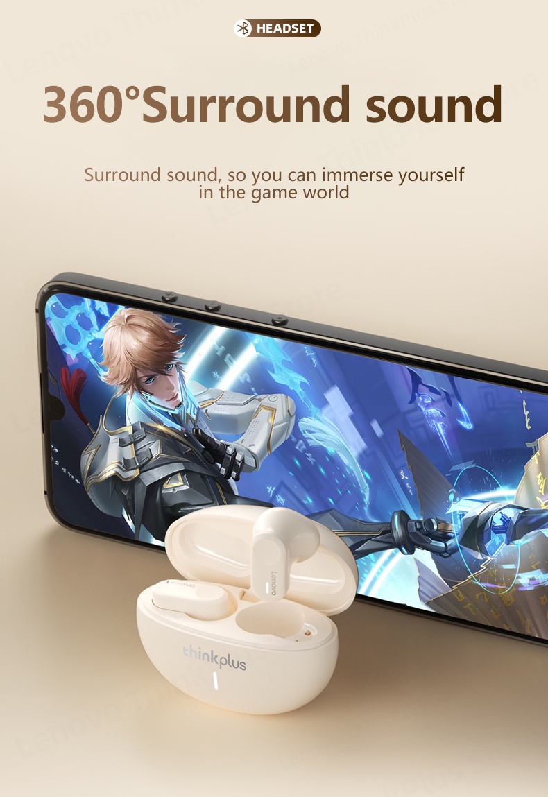 Lenovo LP19 Tws Bluetooth Earphone Wireless Earbuds Hifi Stereo ...