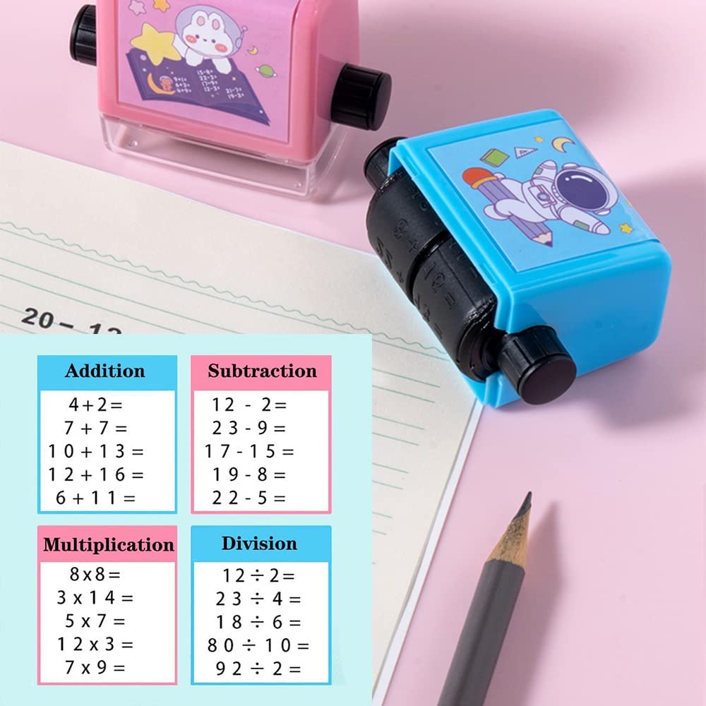 Smart Math Roller Stamps for Kids, Addition Subtraction Multiplication ...