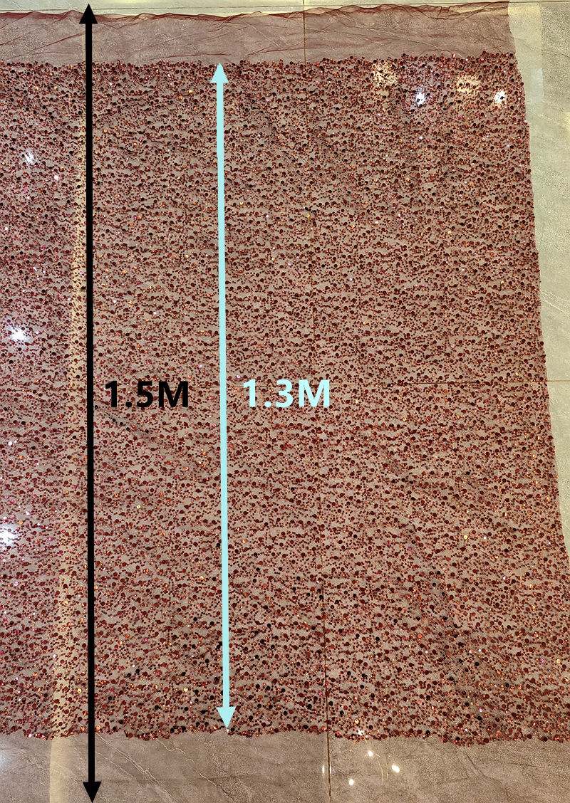 Handmade Beads heavy beaded sequins net fabric wedding dress clothing ...