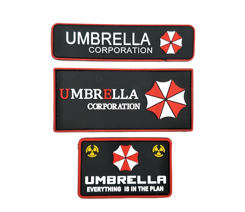 Biohazard Umbrella Corporation Morale Emblem,3D PVC Rubber Badges Patch ...