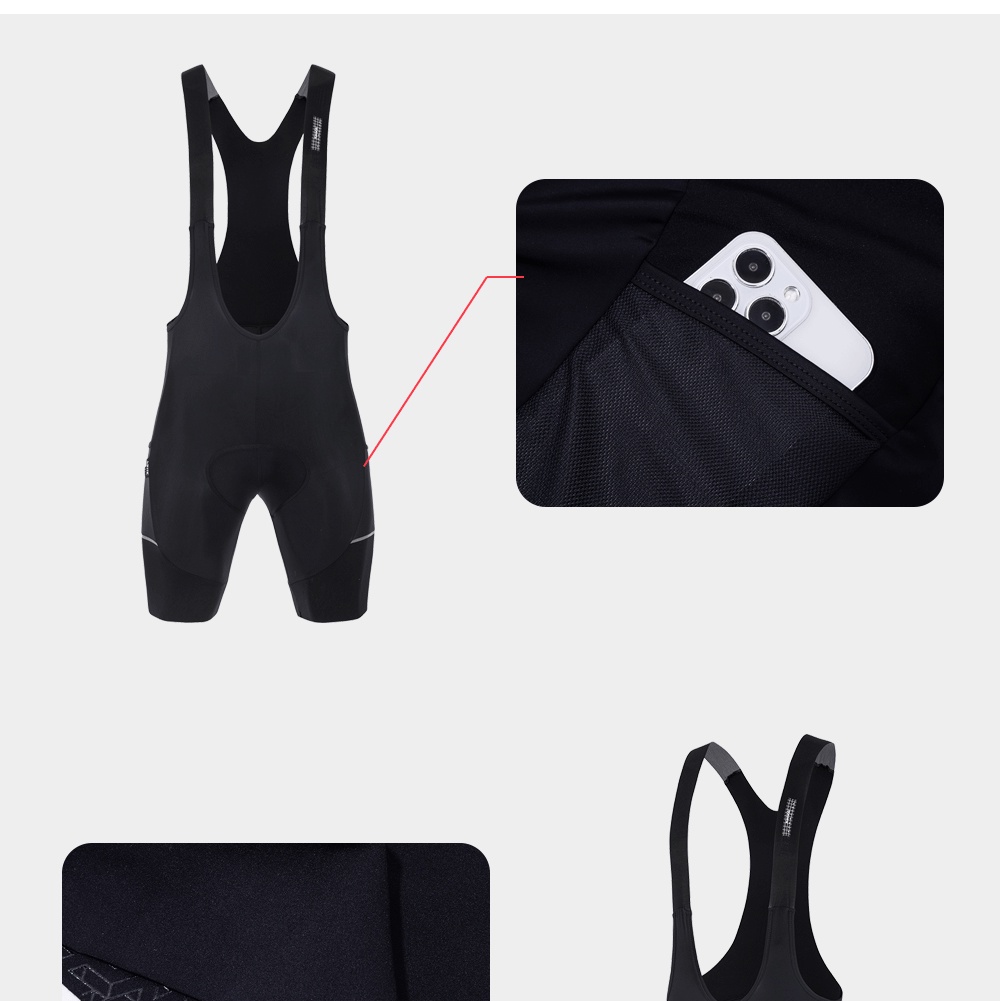 Santic Cycling Bib Shorts for Men 4D Cushion Padded Breathable High ...