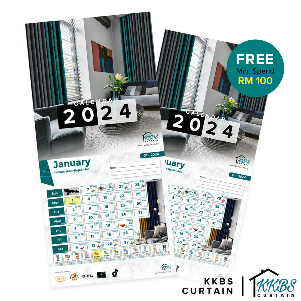 KKBS CURTAIN Wall Calendar 2024 Limited Edition | Shopee Philippines
