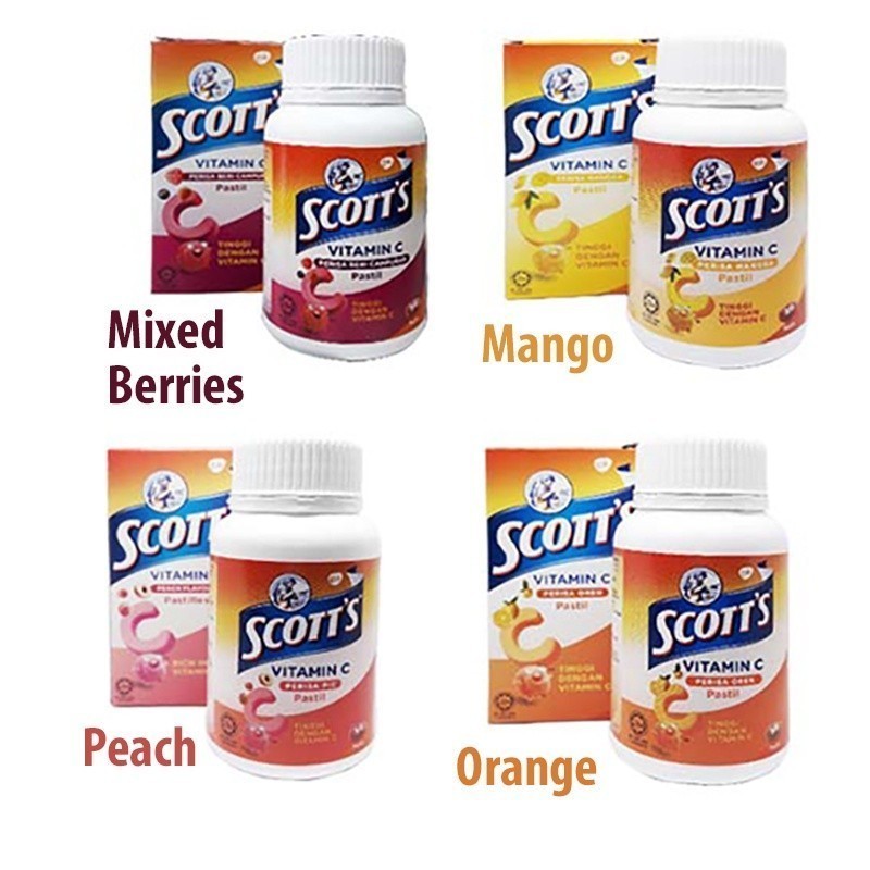 Scott's Vitamin C Pastilles Children Supplement (15 Gummies / 50 ...