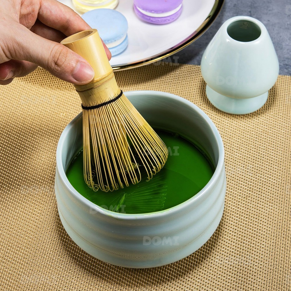 DOMI 100 Fringe Japanese Matcha Whisk Brush Bamboo Matcha Tea Powder ...
