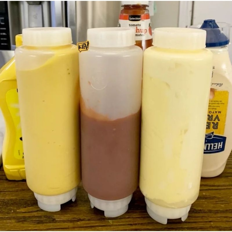 Sauce Bottle/Botol sos/First In First Out Squeeze Dispensing/Refillable ...