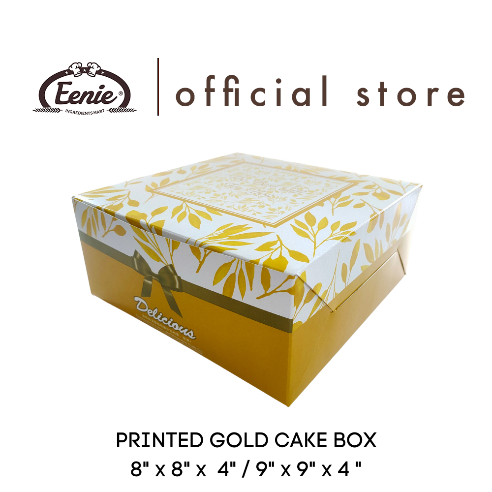 9*9*4 8*8*4 Premium Gold Cake Box 1pc Cake Box | Shopee Philippines