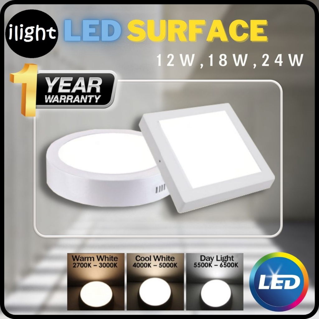 Led Surface Downlight [WHITE] 12W 18W 24W Mounted Ceiling Down Light ...