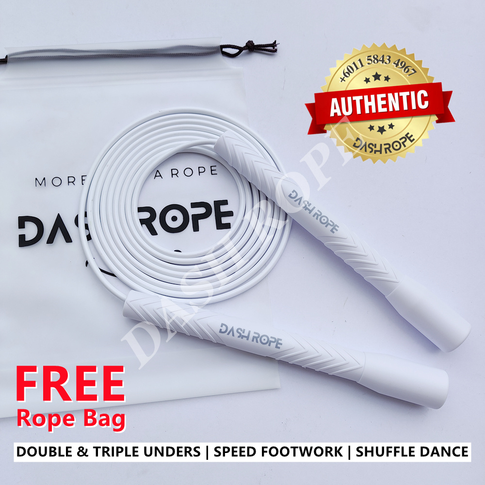 DASHROPE Shuffle 4mm Licorice Jump Rope Long Handle Freestyle Skipping ...