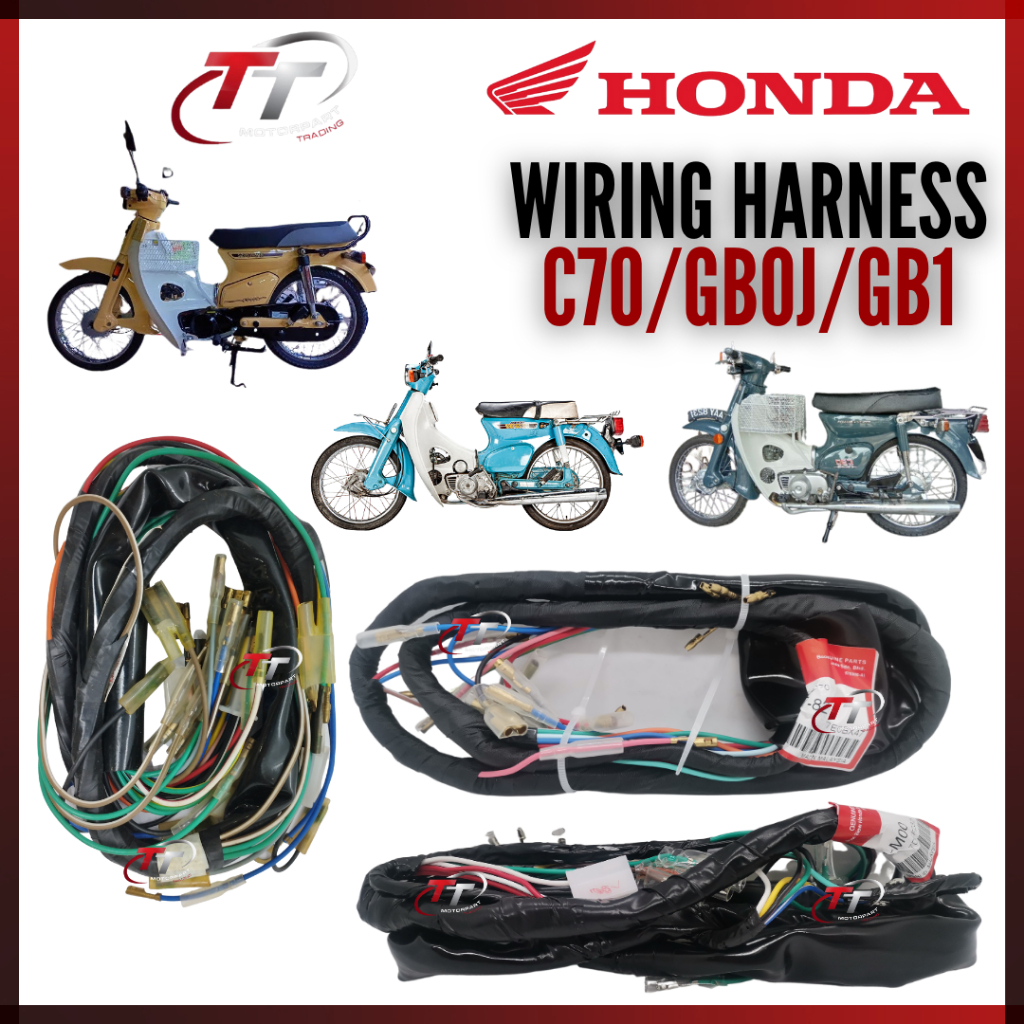 HONDA GBO J C70 GBOJ PETAK GB6 FAME GB1 C90 WIRING HARNESS COMPLETE SET BODY WIRE WAYERING WAYER ...