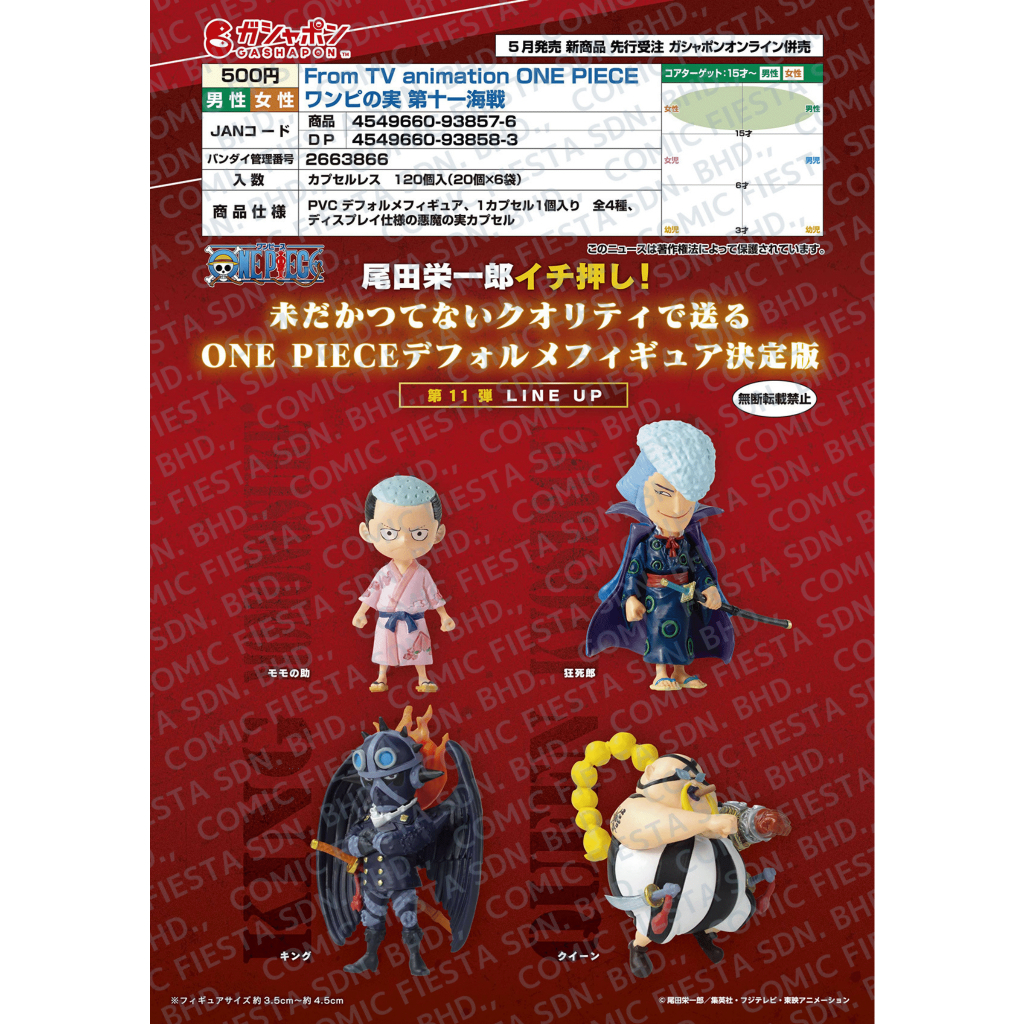 Bandai Onepi No Mi 11 One Piece Gashapon Senjuro Momonosuke King Queen ...