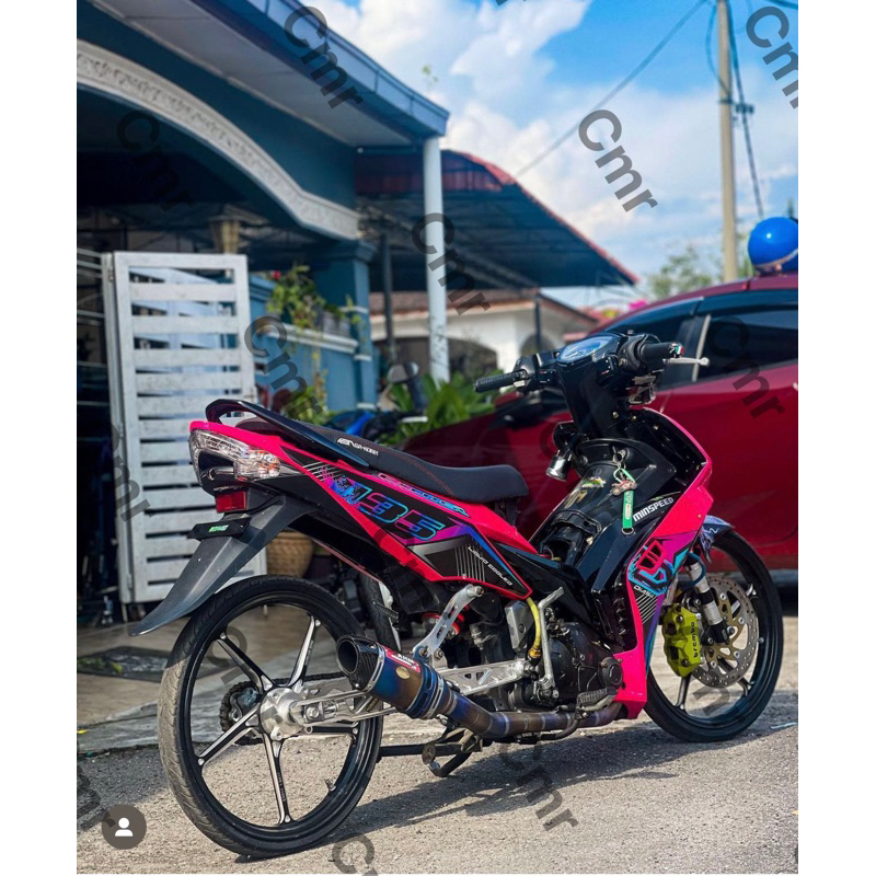 HLD Cover Set Exciter Thai LC135 V1 Blue/Pink Sticker Reflected ...