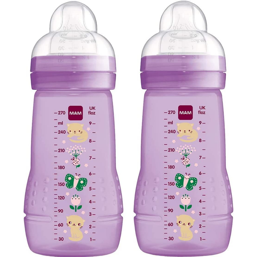 MAM Easy Active Baby Bottle 330ml With Fast Flow Teat - single/Twin ...