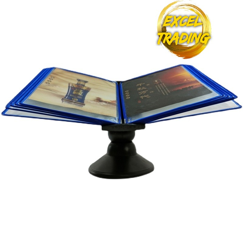 A4 Desktop Flip Display Folder (360 To Rotate 10 Pages Table Put A4 ...