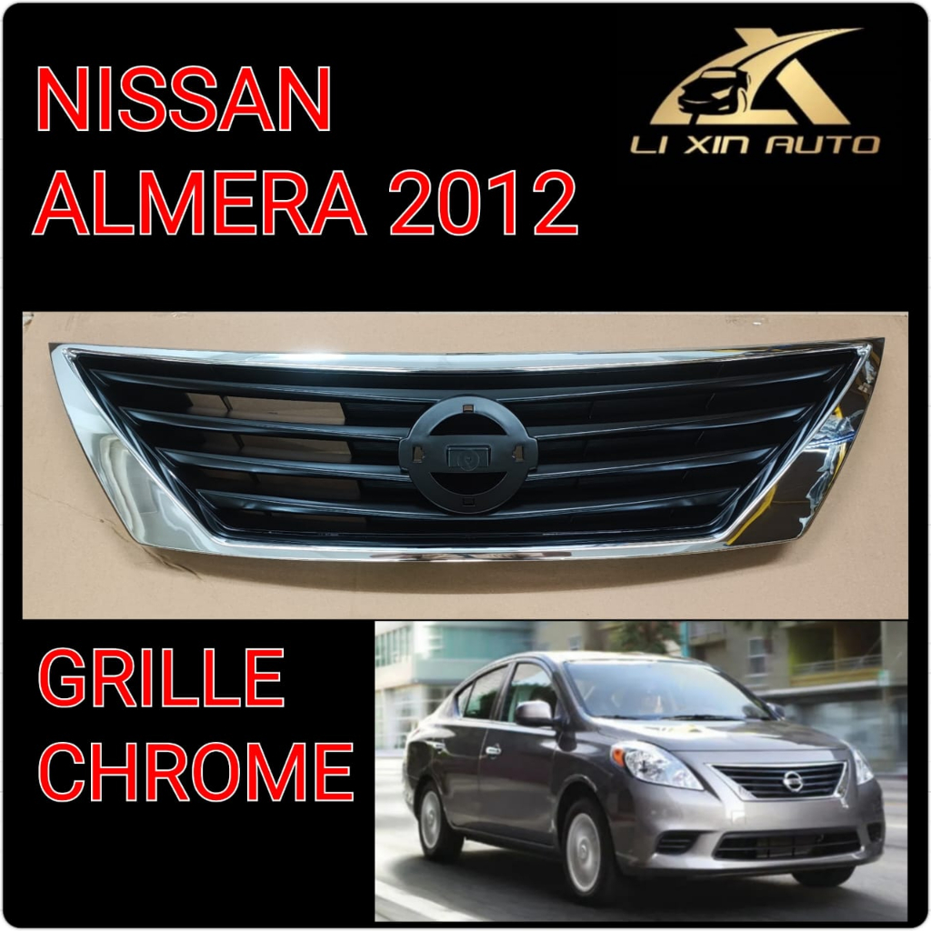 NISSAN ALMERA 2012 N17L FRONT GRILLE WITH MOULDING CHROME ( SARONG ...