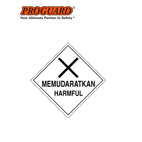 Harmful Memudaratkan Hazardous Waste Substances Safety Labels Sign ...